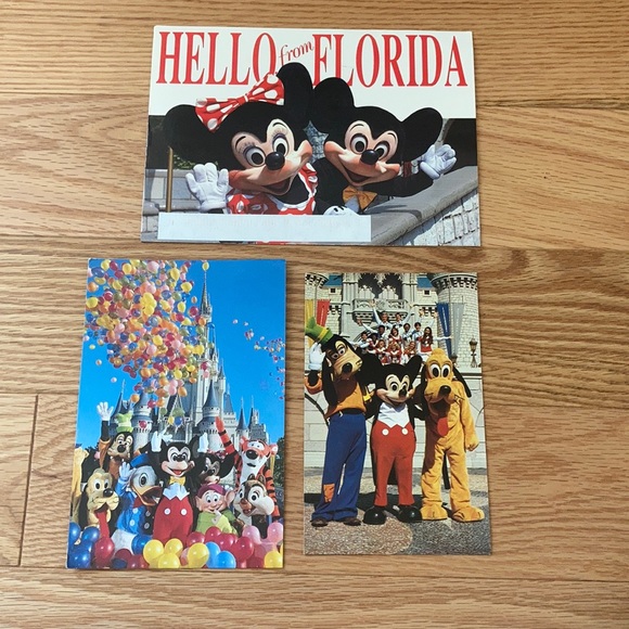 Disney | Wall Decor | Disney World Postcards 4 Mini And Mickey Mouse ...